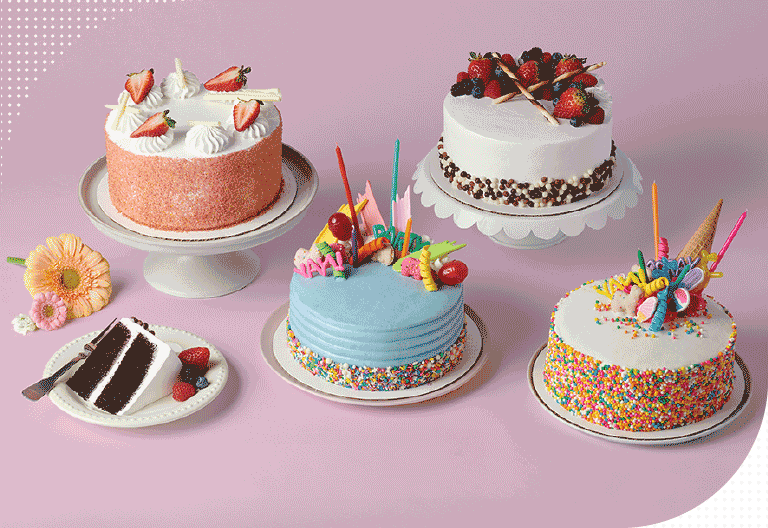 Image features our new cotton candy cake, chocolate shipped cake with ...